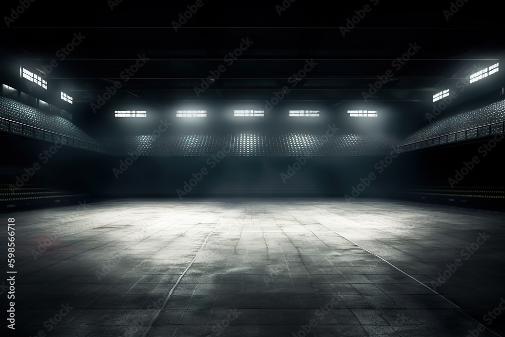 Stadium with lights background for display Generative AI Stock ...