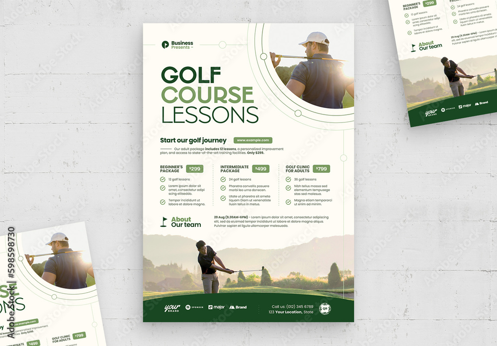 Golf Flyer Stock Template | Adobe Stock