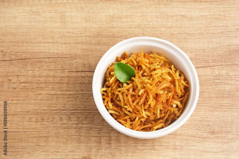 Kering Kentang Mustofa, sweet and spicy potato sticks. Indonesian ...