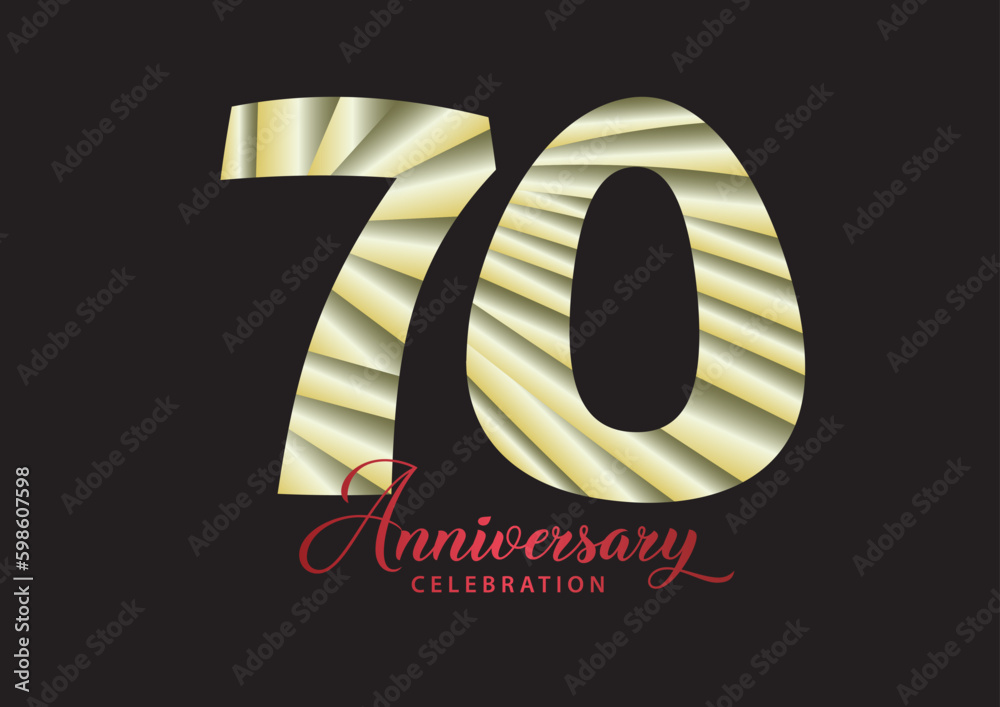 70 year anniversary celebration logotype vector, 70 number design, 70th ...