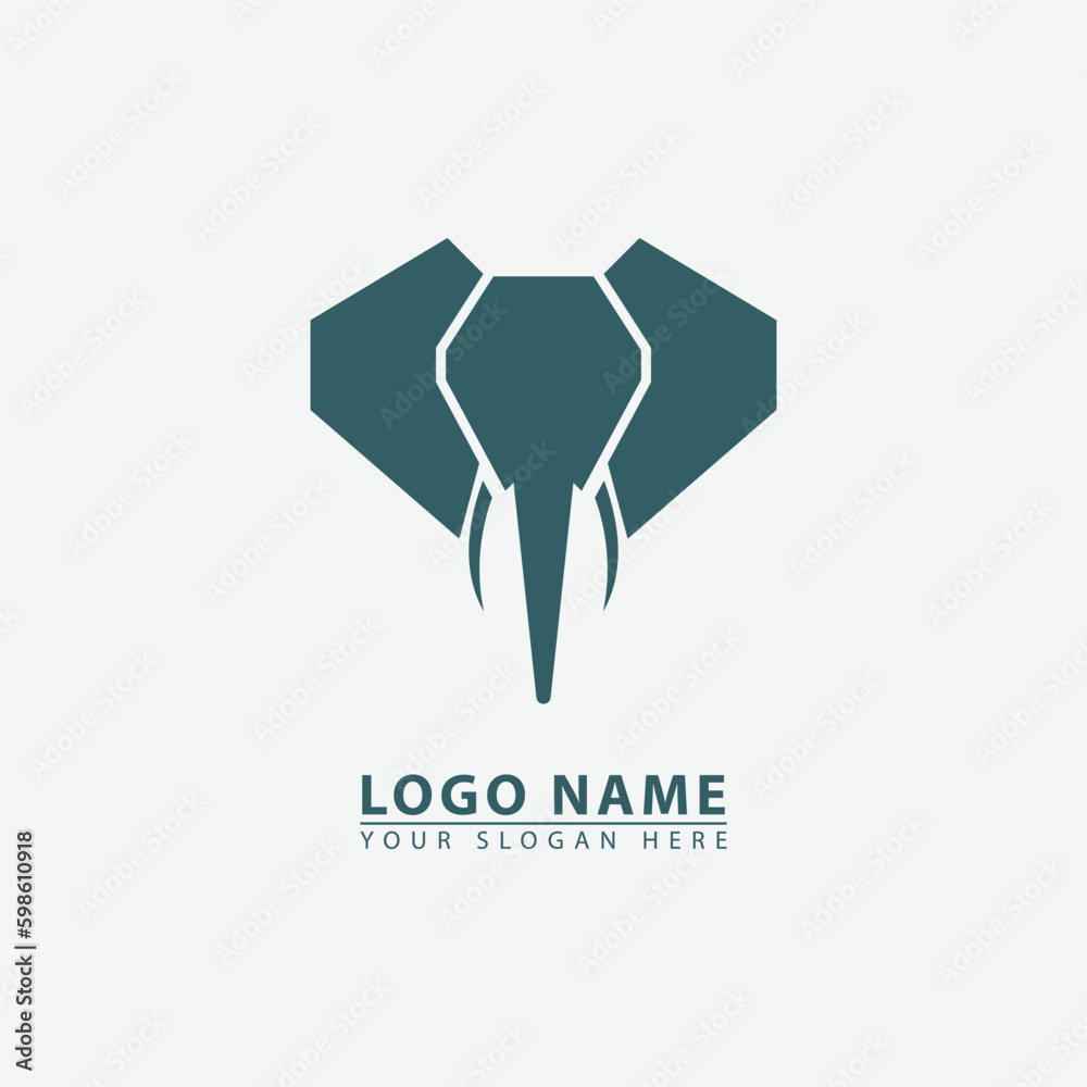 elegant simple elephant logo icon. Stock Vector | Adobe Stock