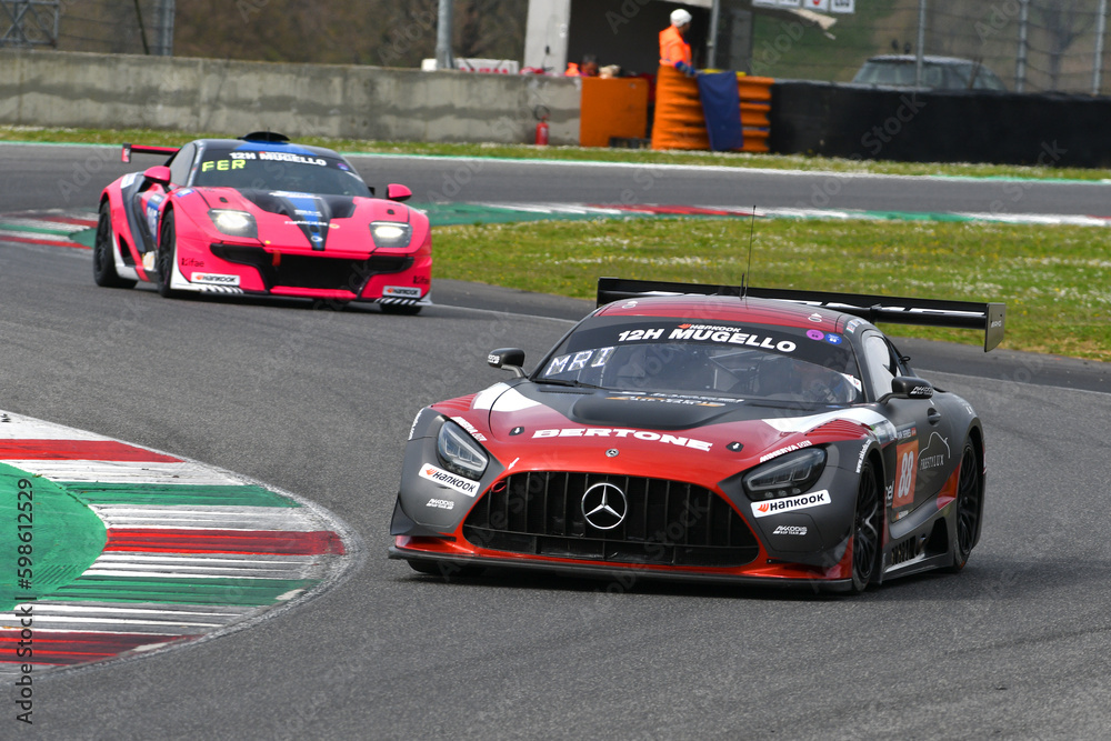 Scarperia, 23 March 2023: Mercedes-AMG GT3 of AKKODIS ASP Team driven ...