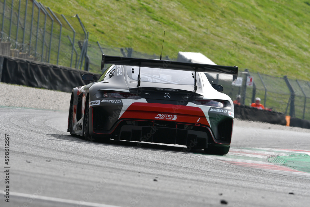 Scarperia, 23 March 2023: Mercedes-AMG GT3 of AKKODIS ASP Team driven ...