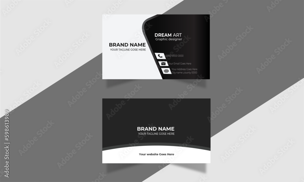 Digital Business color card simple modern relative template clean ...