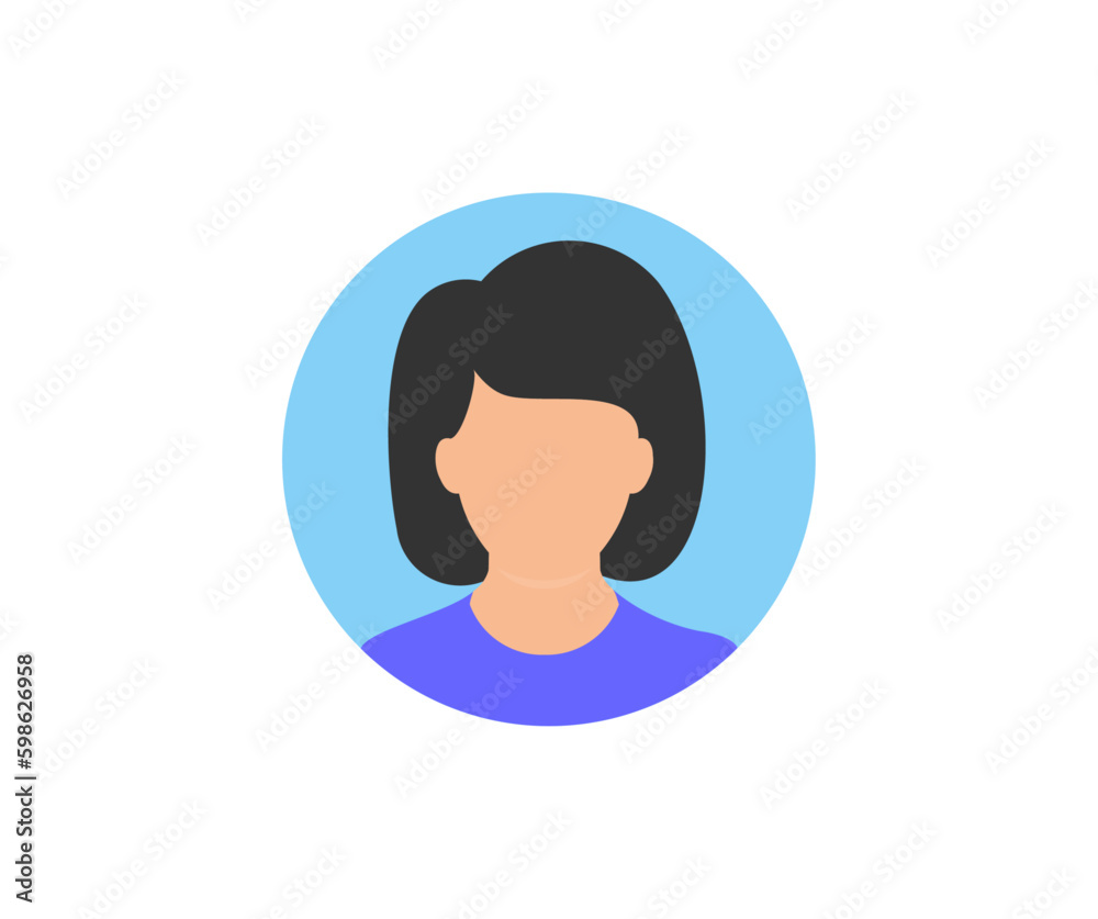 Avatar profile picture icon including female. User member, People icon ...