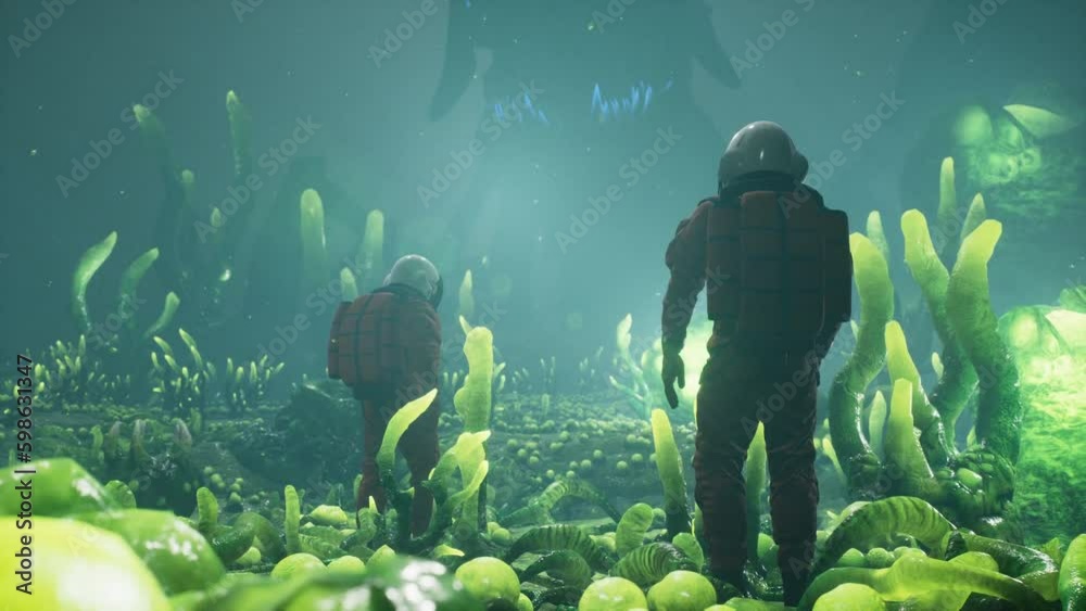 Two astronauts, while exploring an alien planet, came face to face with ...