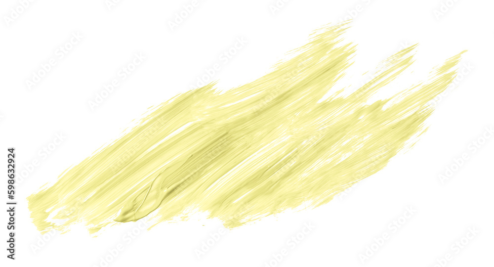 Shiny yellow brush isolated on transparent background. light yellow ...
