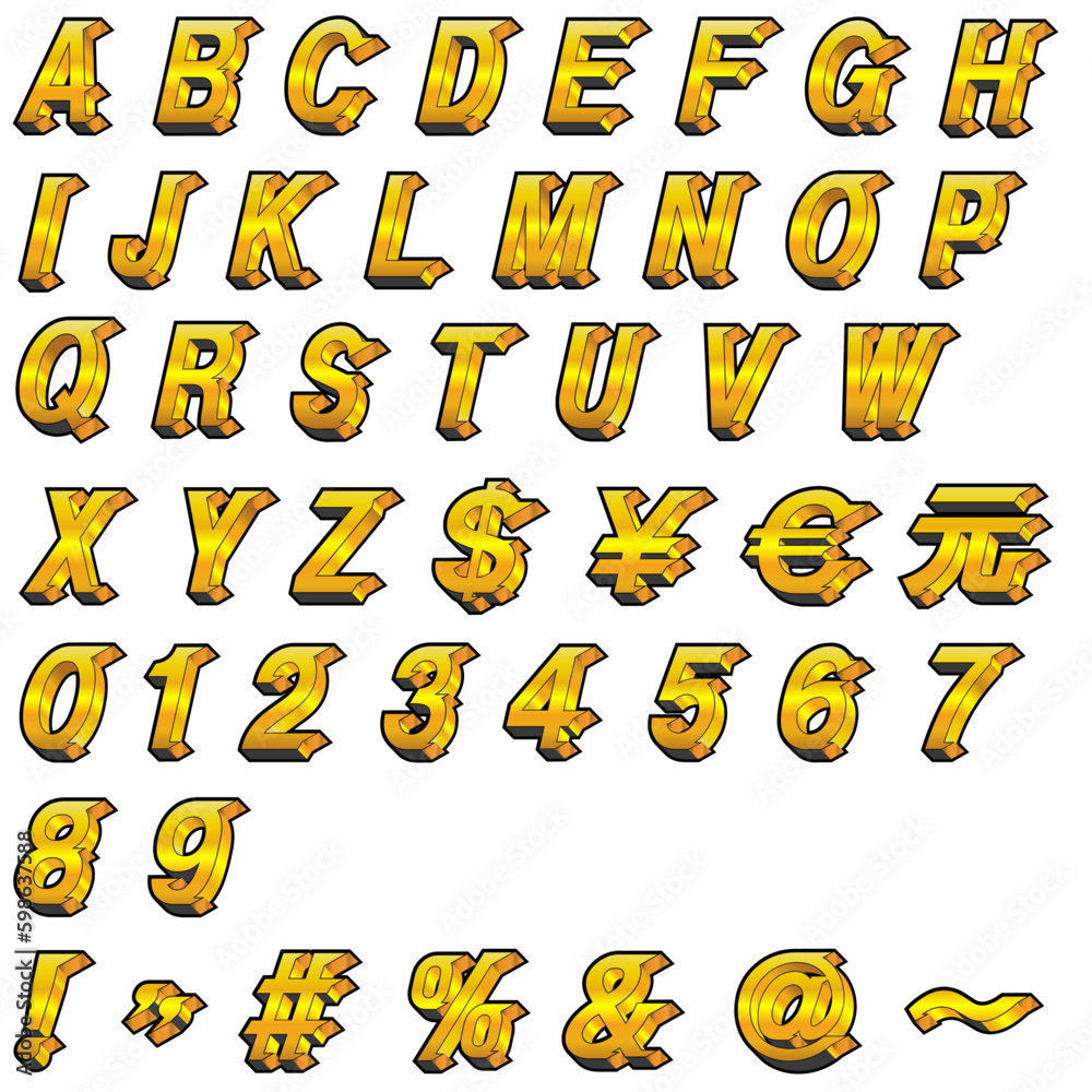 TK font typeA4 Stock Vector | Adobe Stock