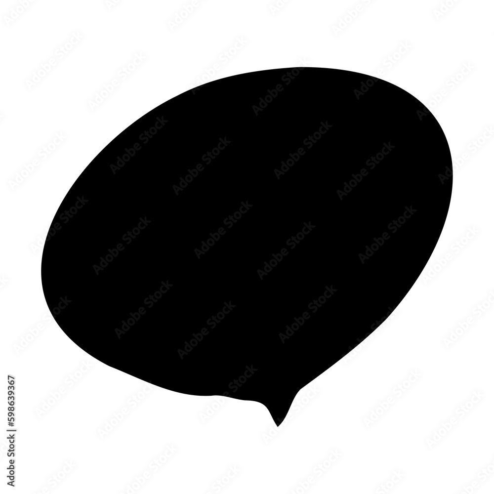 hand drawn speech bubbles set on transparent background. png Stock ...