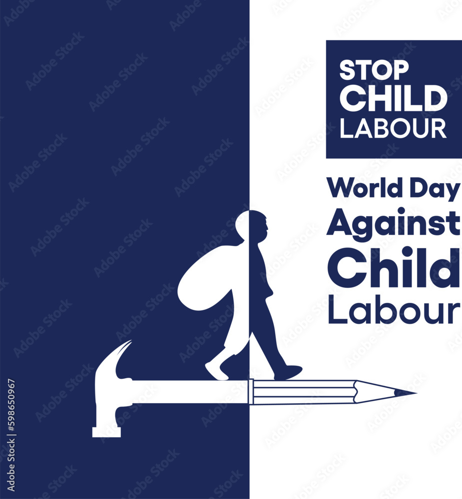 Vector Design for World Child Labour Day: Supporting the End of Child ...