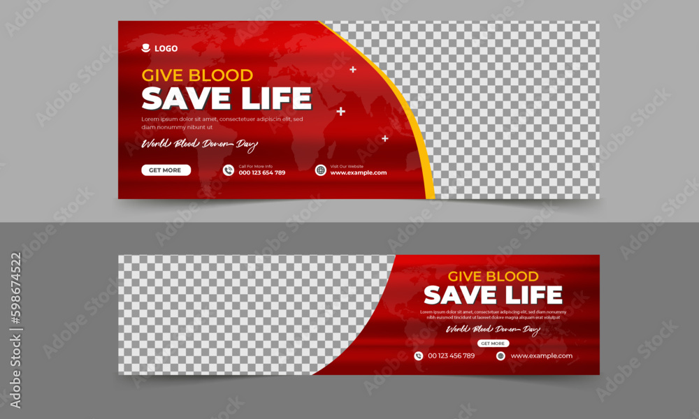 A banner design for world blood donation day, Blood donation facebook ...