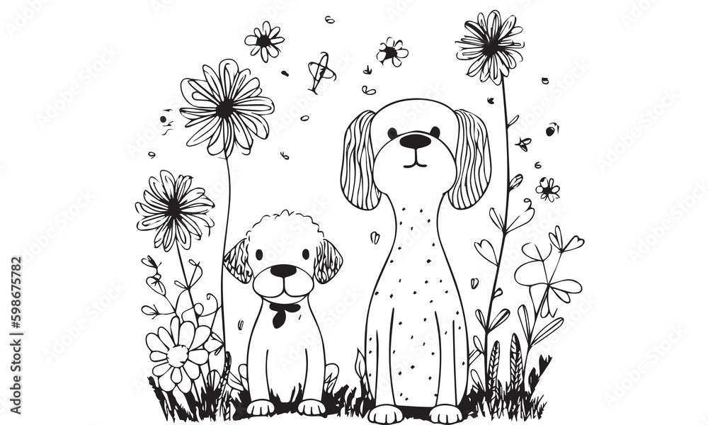 Baby Dogs Coloring Pages