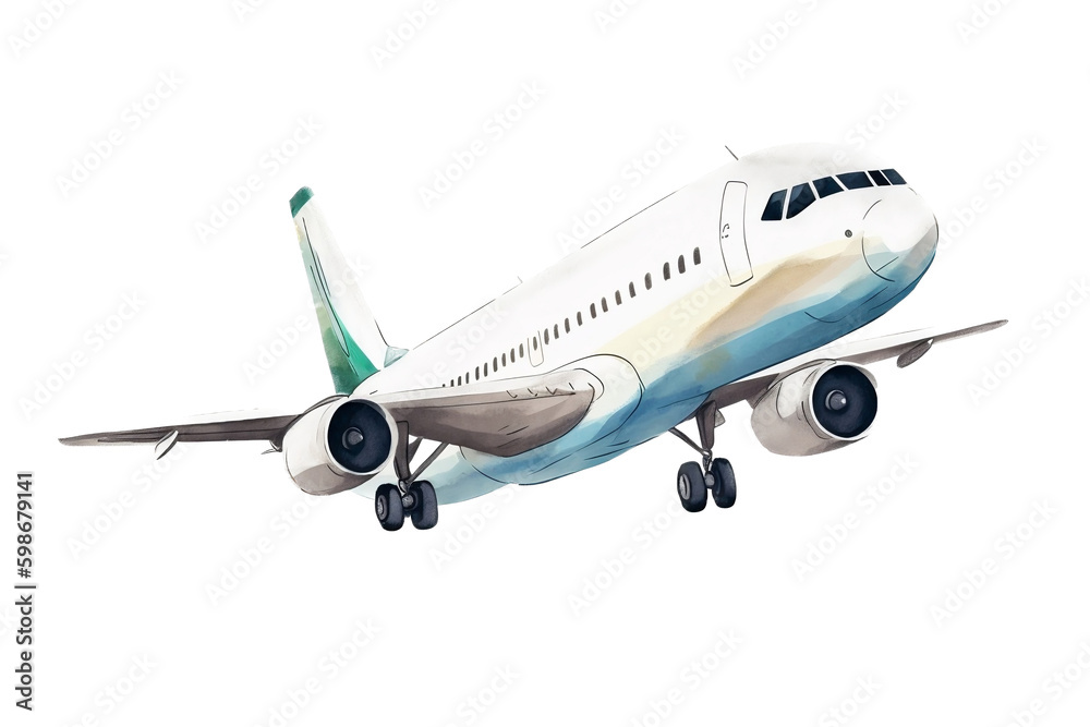 airplane isolated on white background Stock Illustration | Adobe Stock