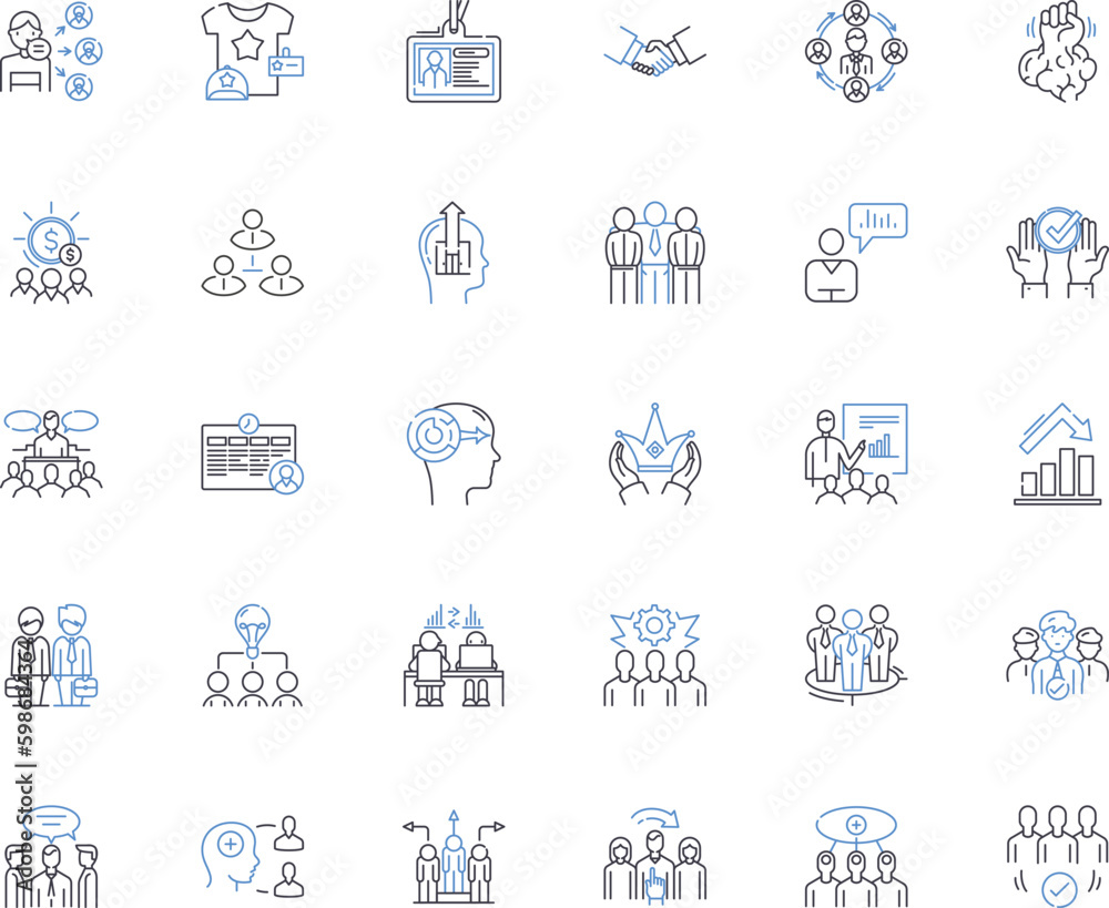 Corporate structure line icons collection. Hierarchy, Chain, Management ... Corporate structure line icons collection. Hierarchy, Chain, Management ...
