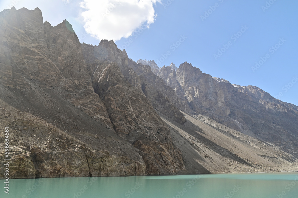 Scenery of Attabad Lake, Natural Landmark of Hunza in Northern Pakistan ...