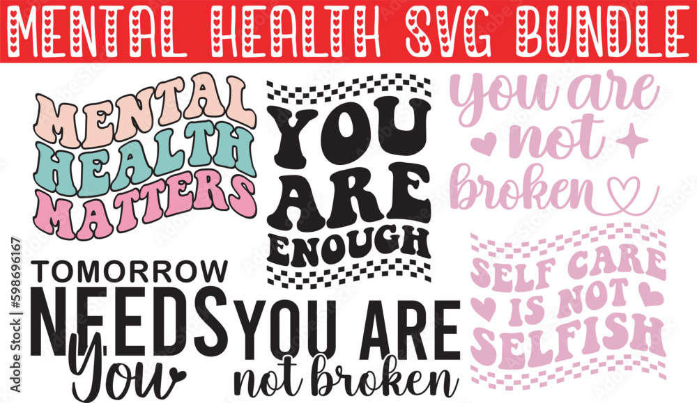 Mental Health SVG Cut Files Bundle, Mental Health SVG Bundle, Mental ...