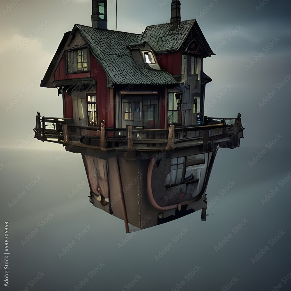 Exquisite Photorealistic Flying House with Incredible Details and Ultra ...