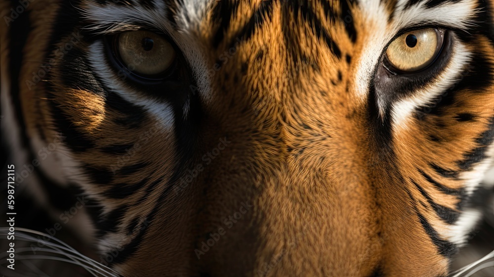 Majestic Macro Look: Extreme Closeup Portrait of Tiger Eye, With Copy ...