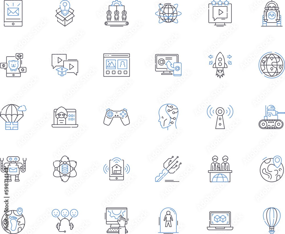 Emerging Trends line icons collection. Innovation, Sustainability ...