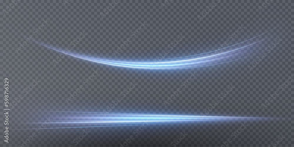 Luminous blue lines png of speed. Light glowing effect png. Abstract ...