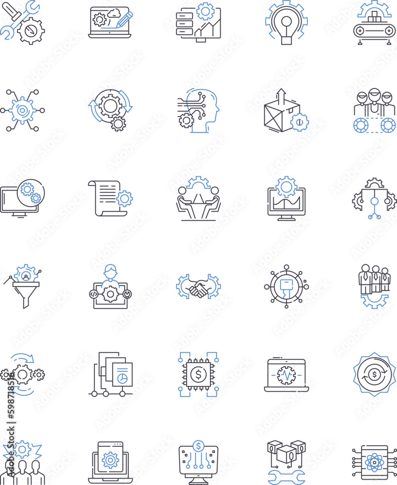 Conditions line icons collection. Ailment, Affliction, Disorder ...