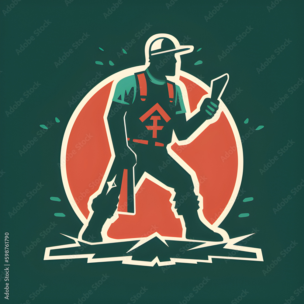 Timberjack symbol, professional sports icon, taking style of current ...