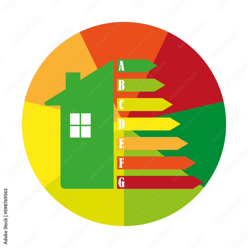 Energy chart for concept design. Energy efficiency icon. Chart concept ...