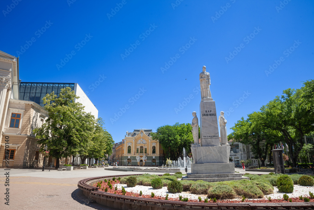 Foto de SUBOTICA, SERBIA - JULY 17, 2022: Car Jovan nenad statue on ...