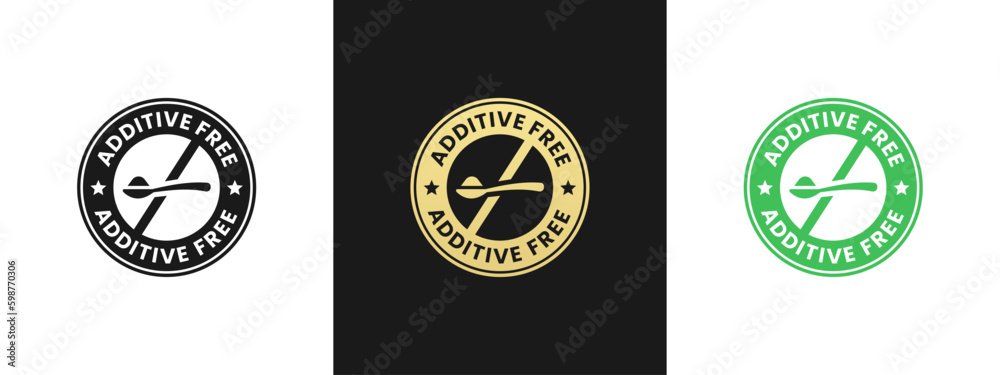Best Additive Free Label or Additive Free Stamp Vector Isolated in Flat ...