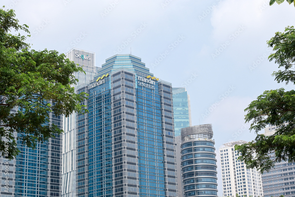 Exterior view of the building and logo of the state-owned enterprise ...