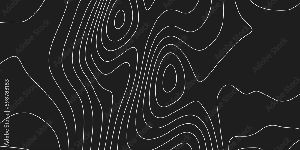 Vecteur Stock Terrain topographic map concept. Mountain height contour ...