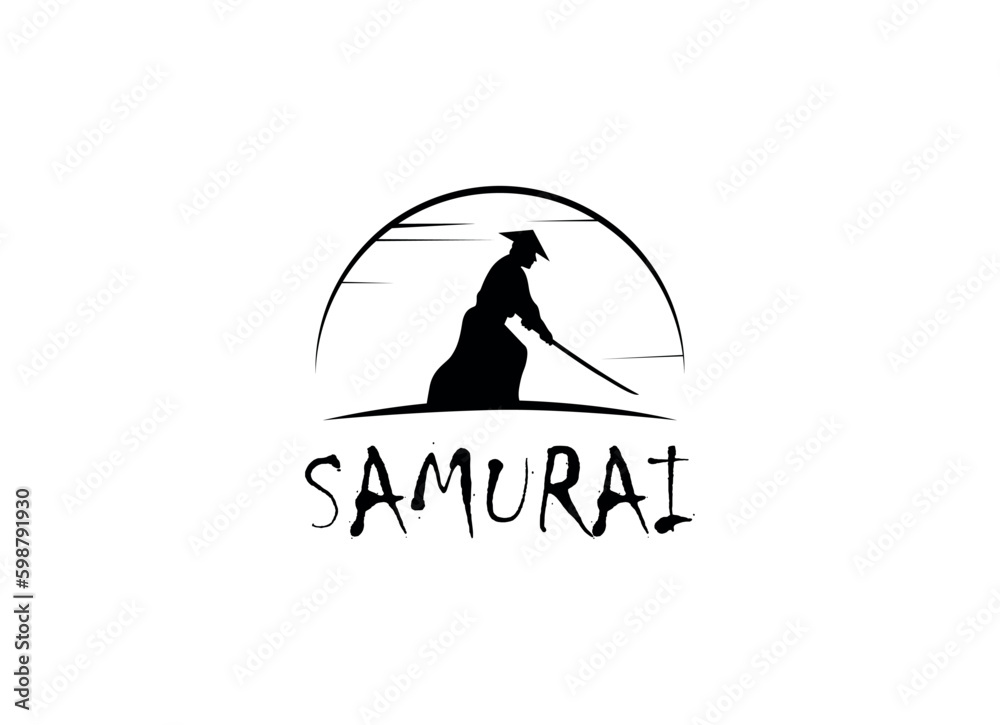 Samurai Ronin Logo Design Vector Template. Modern Design. Ronin Logo ...