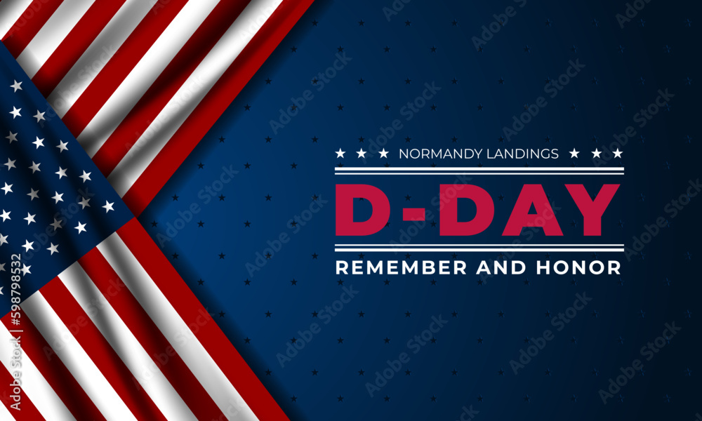 D-Day Normandy Landings June 06 Background Vector illustration Stock ...