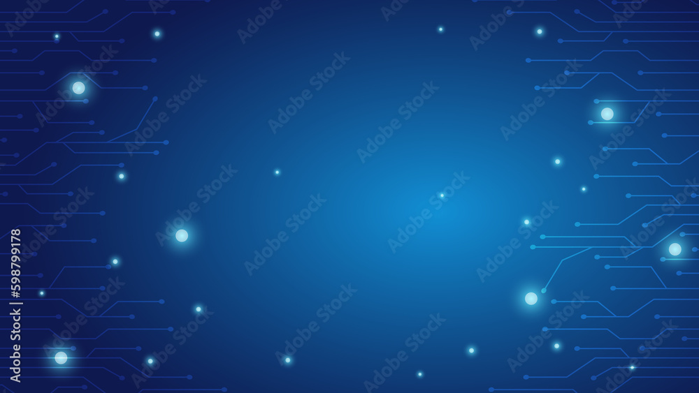 Blue technology background with circuit diagram. Stock Illustration ...