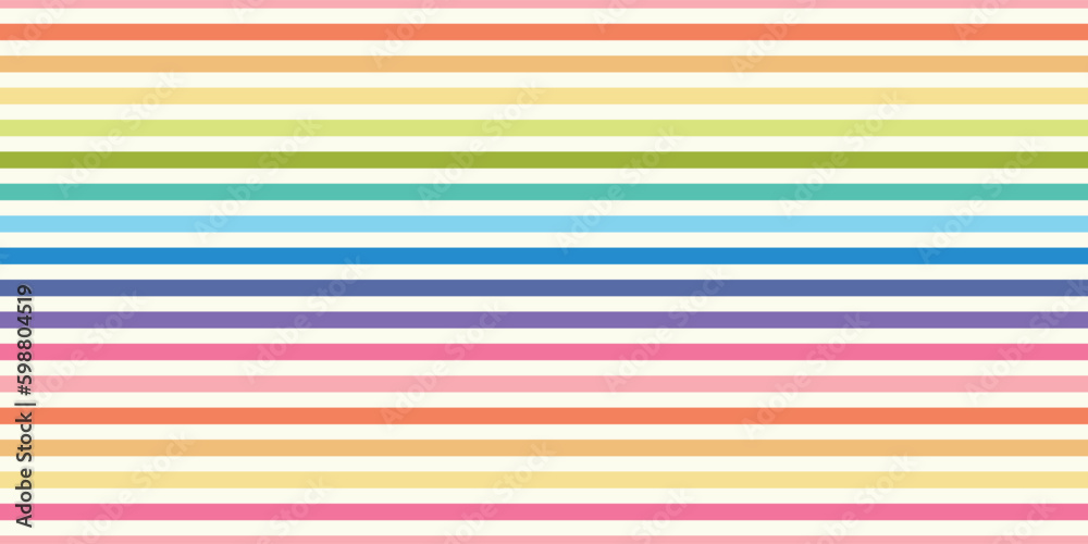 Rainbow stripes background banner vector. Fun colourful horizontal ...
