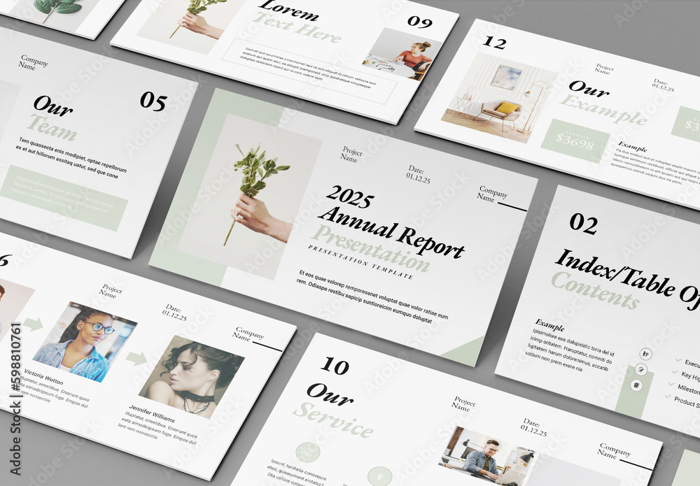 Annual Report Presentation Layout Stock Template | Adobe Stock
