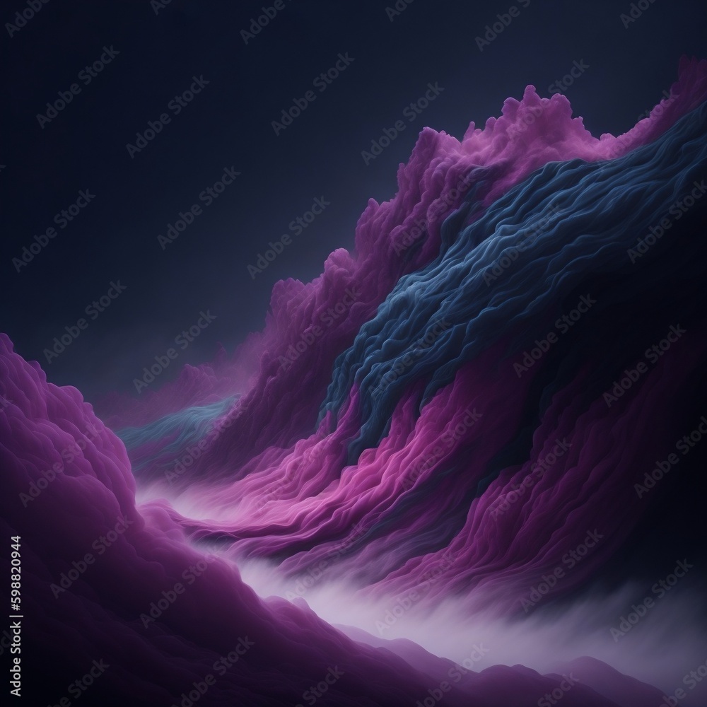 Fog texture. Colored haze. A mixture of colors and water. Mysterious ...