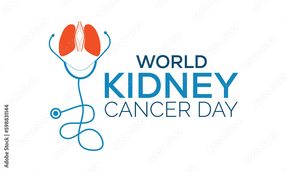 World Kidney cancer Day is a global health awareness day. banner design template Vector ...