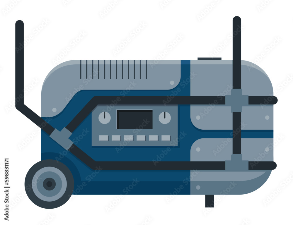 Portable electric power generator icon. Gasoline generator, emergency ...