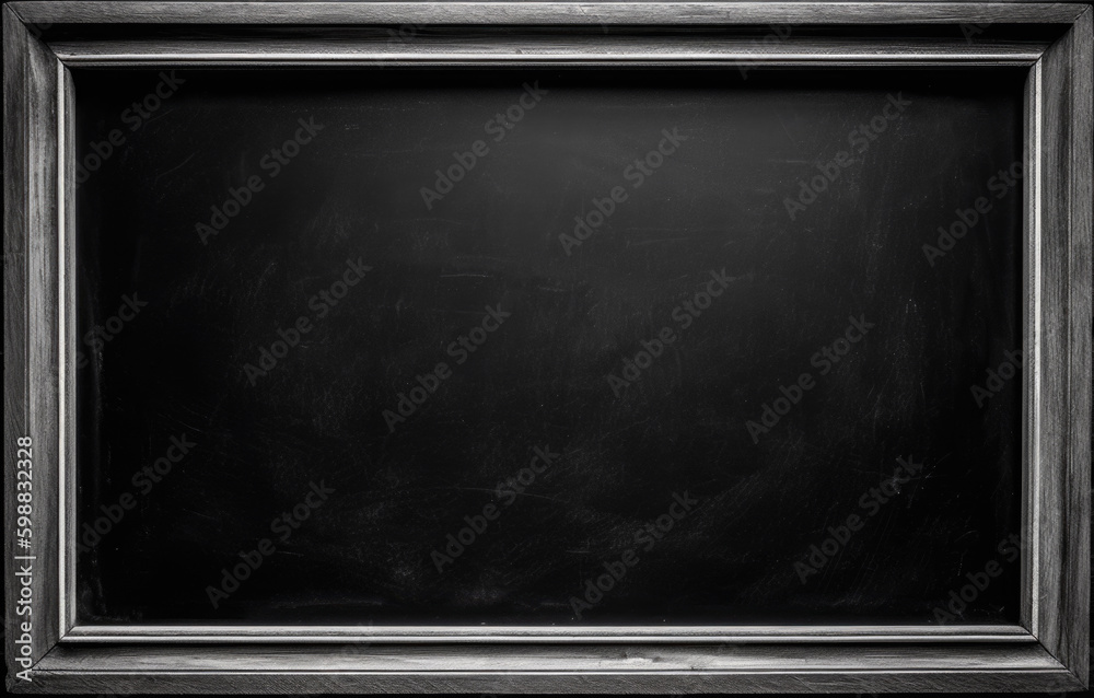 Classic Black and White Chalkboard Border Created with Generative AI ...