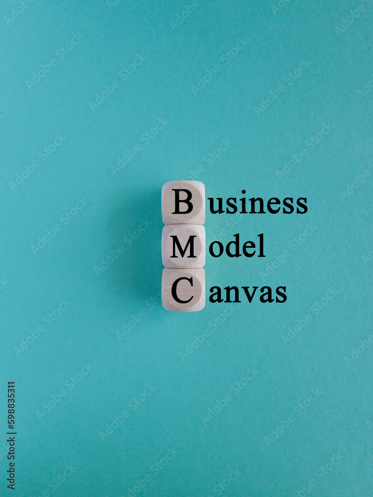 BMC business model canvas symbol. Concept words BMC business model ...