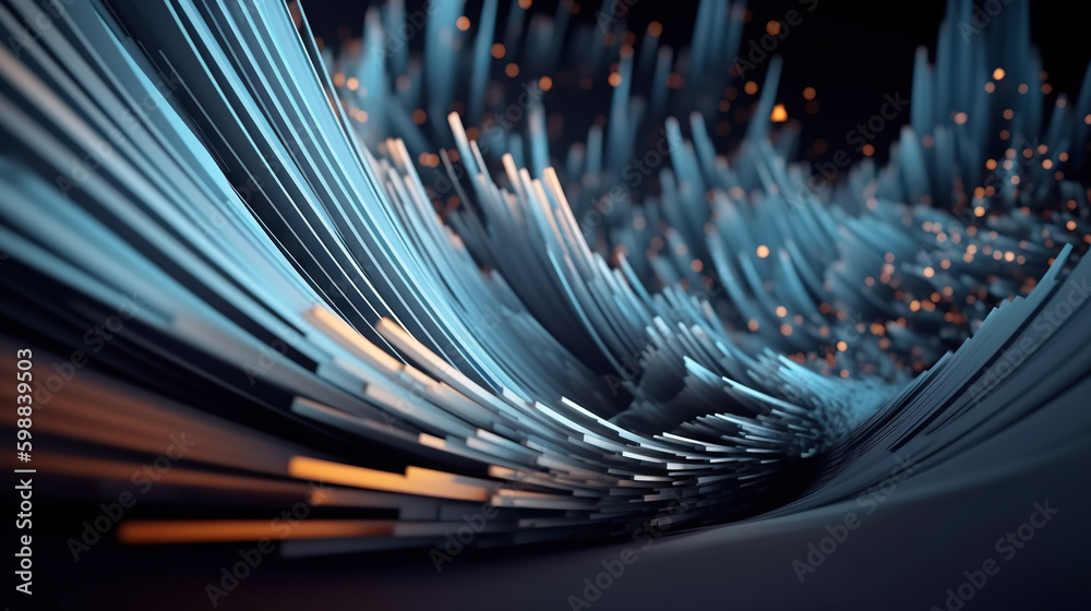Modern abstract digital 3D background. Copy space. Based on Generative ...