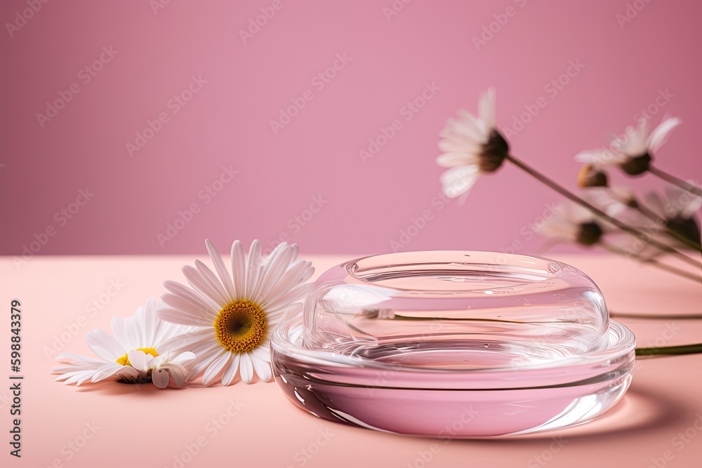 Summer Skincare Product Sample - Natural Science Concept with Fluid ...