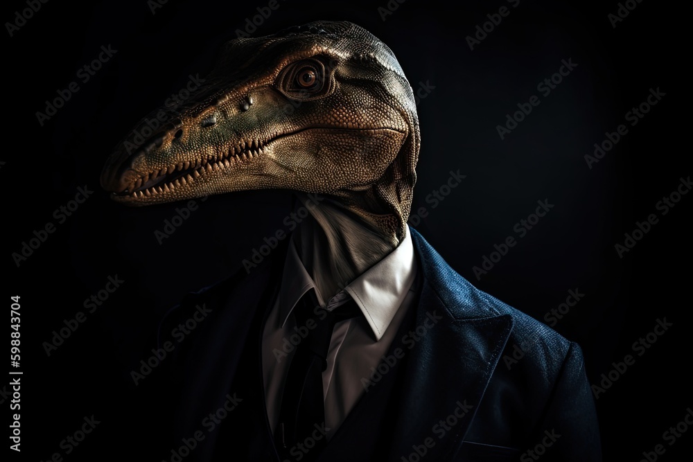 The Fearsome Dino-Predator: A Portrait of a Pterodactyl in a Business ...