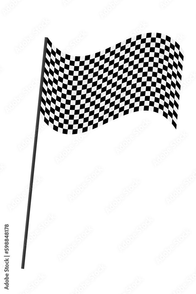 Race Flag Symbol on white transparent background, Vector illustration ...