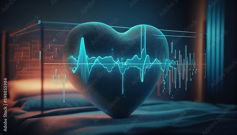 heart beat diagram statistic. diagram health data concept of heart and ...