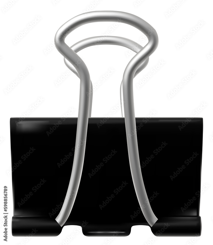 Black binder paper clip. Paper fastener. Png clipart isolated cut out ...