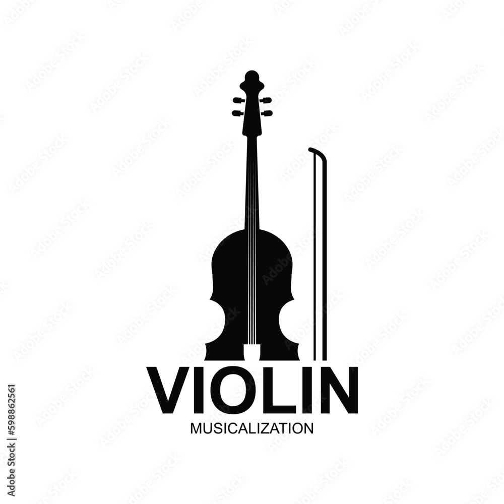 Violin Viola Fiddle Cello bass Contrabass music instrument silhouette ...