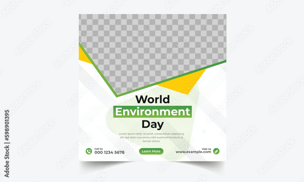 World Environment Day Social Media Post Template Design, A poster ...