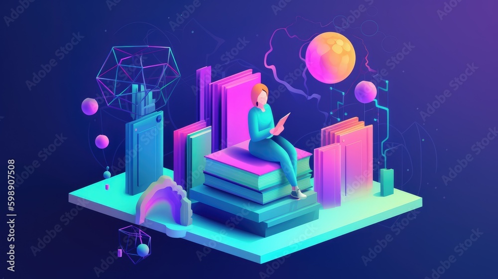 Online Education: Figurative analogy drawing with uncluttered visual ...